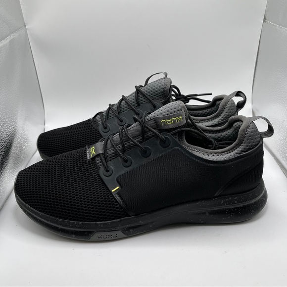 KURU | Shoes | Kuru Atom Cloud Jet Black Citron Athletic Sneaker Men 5 ...